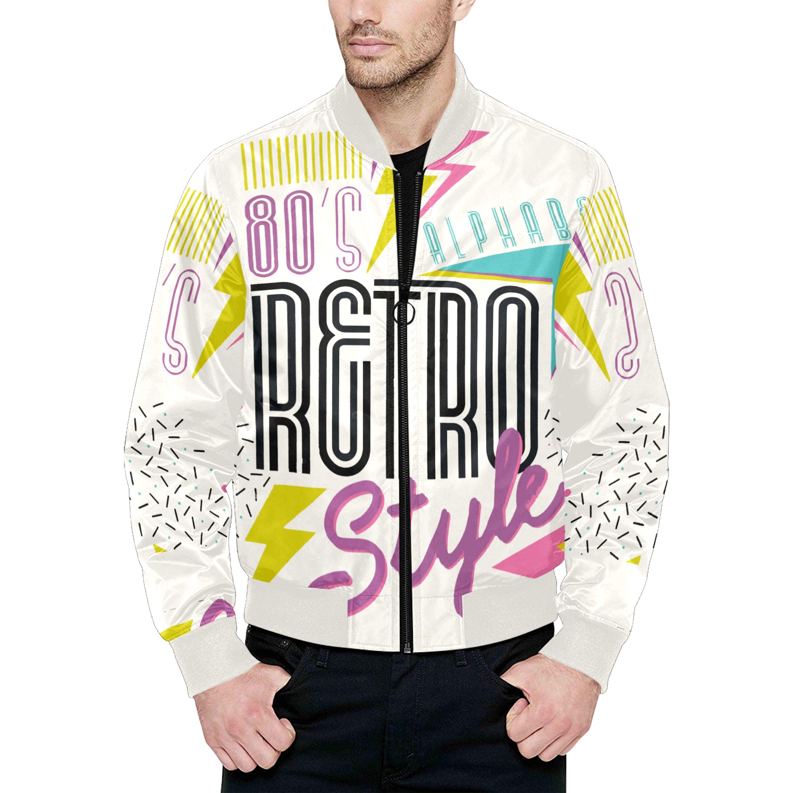 RETRO JACKET All Over Print Quilted Bomber Jacket for Men (Model H33 ...