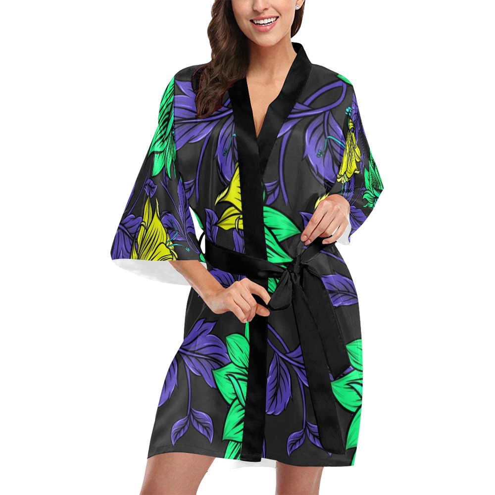 Neon Tropical Green Kimono Robe | ID: D5573000
