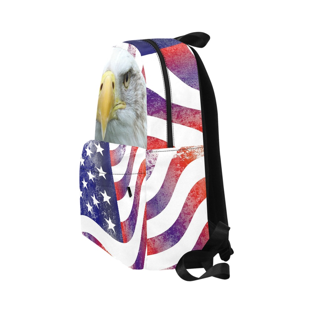 American Flag and Bald Eagle Unisex Classic Backpack (Model 1673) | ID ...