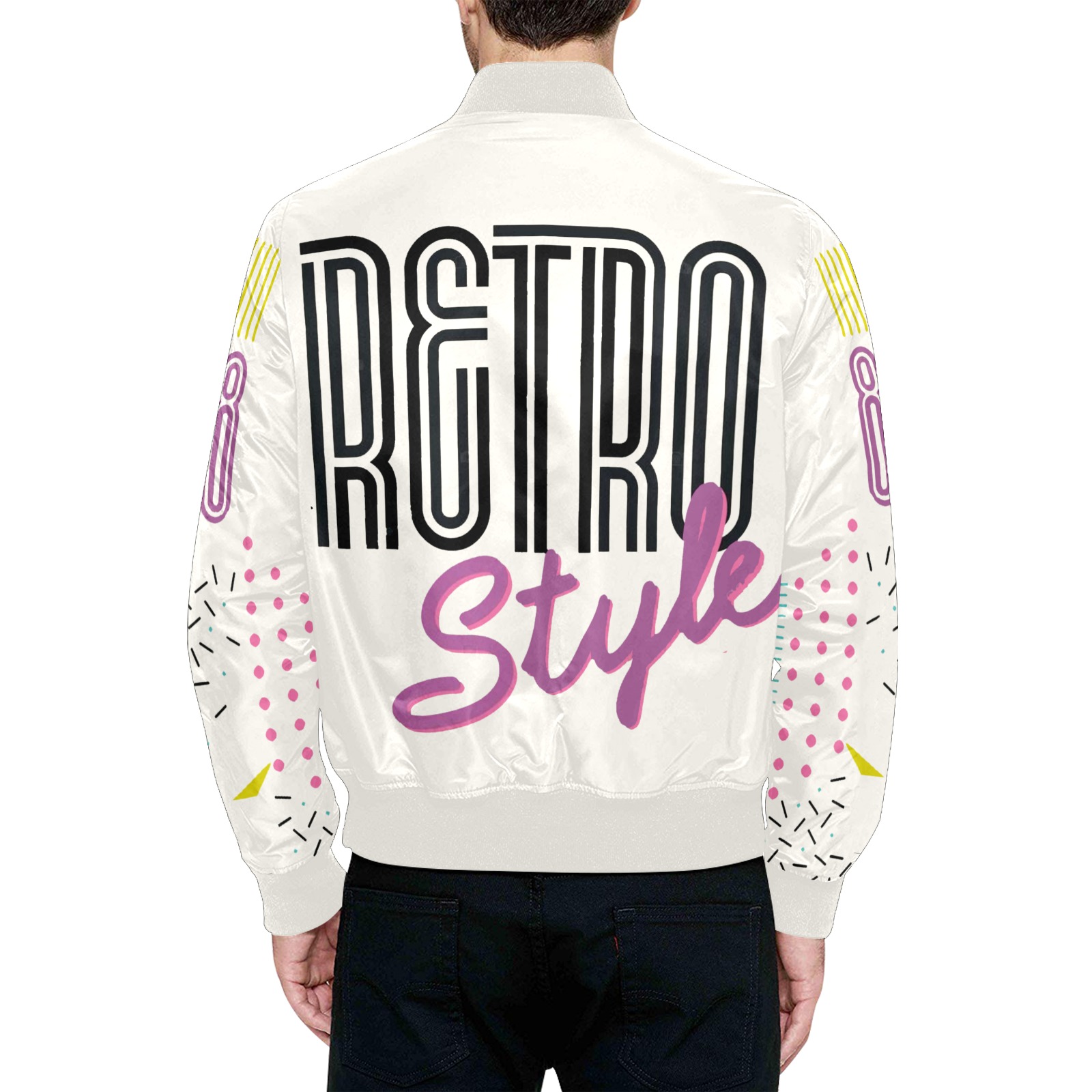 RETRO JACKET All Over Print Quilted Bomber Jacket for Men (Model H33 ...