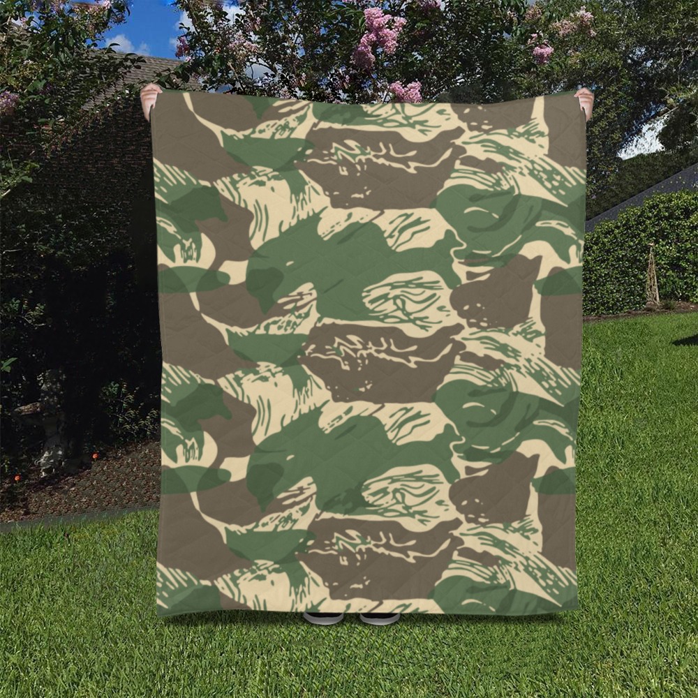 Rhodesian brushstroke v4 camouflage Quilt 50"x60" | ID: D5506569
