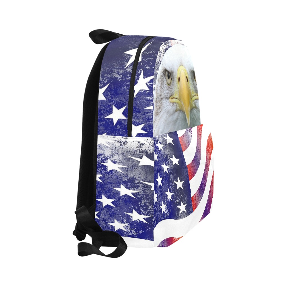 American Flag and Bald Eagle Unisex Classic Backpack (Model 1673) | ID ...